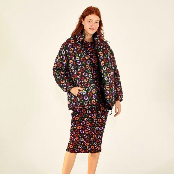 FARM Rio | Jackets & Coats | Farm Rio Embroidered Reversible Puffer ...